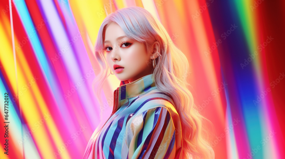 Dynamic Korean pop idol captivates the audience with electrifying ...