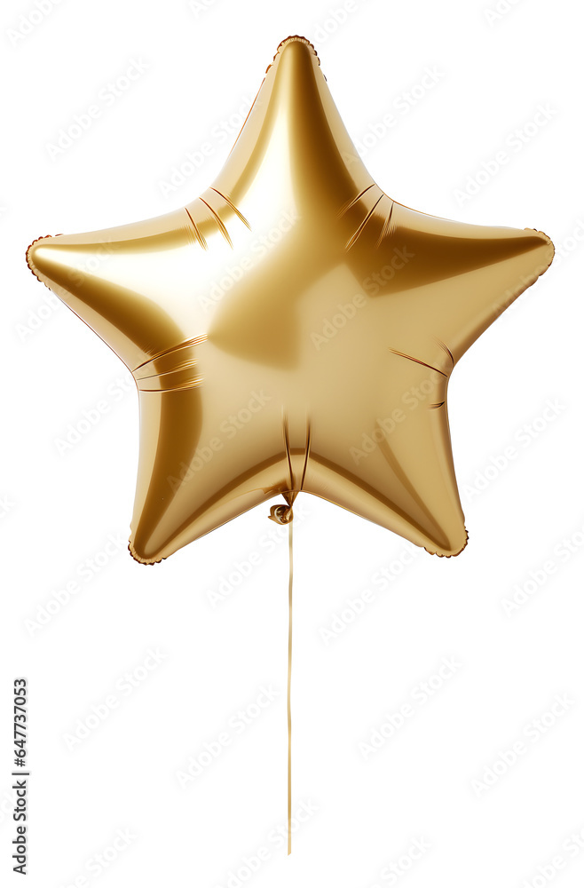 Gold star balloon for party and celebration Stock Illustration | Adobe ...