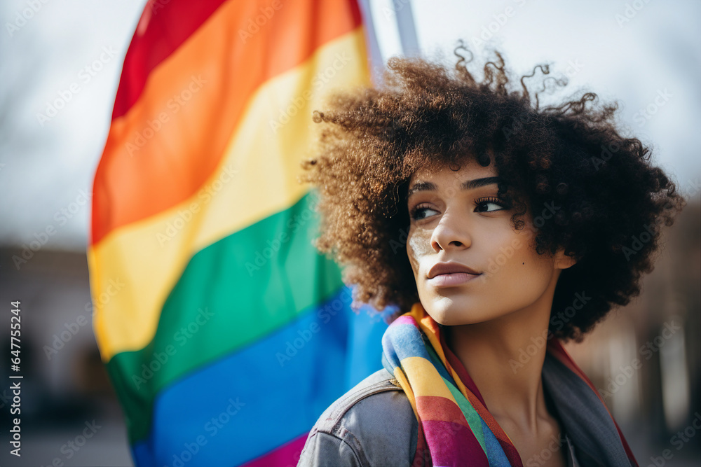 Foto de Generative AI picture of a charming beautiful happy girl on ...