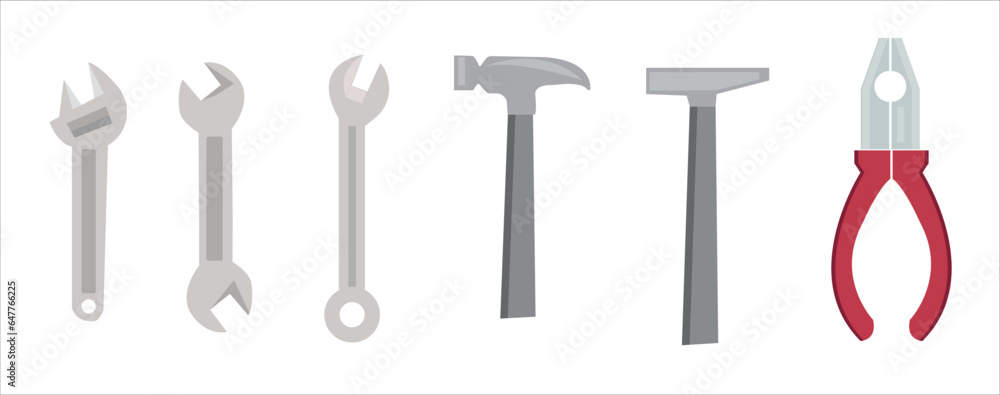 Repairing tools vector set. Repairing items vector illustration ...