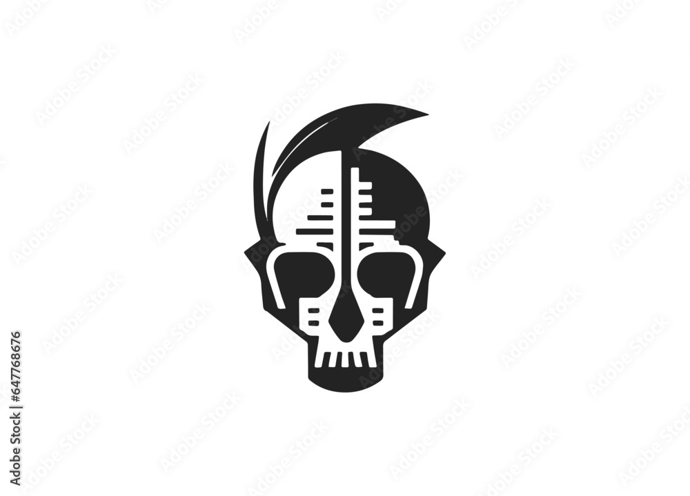 Skull Human Vector Deaths head. Mortality symbols. Hellspawn. Satanic ...