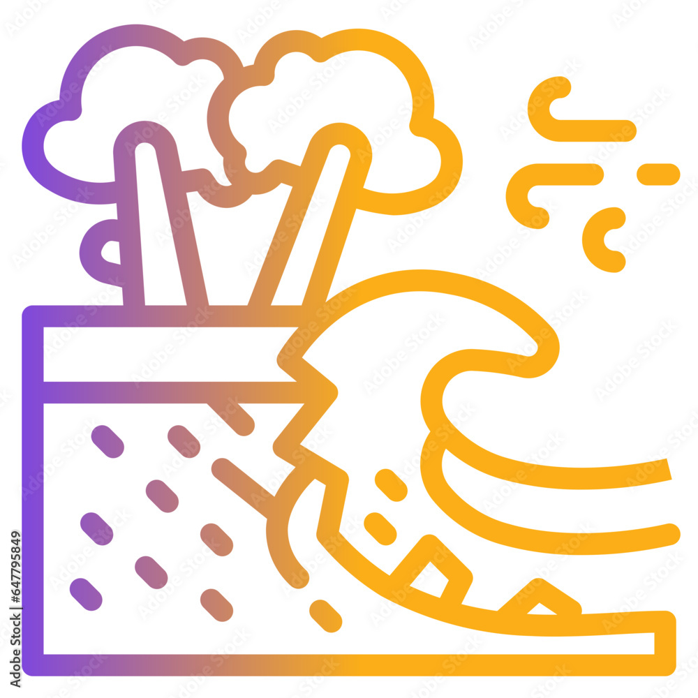 Vecteur Stock Erosion, Disaster, Landslide, Climate, cliff, Coastal ...