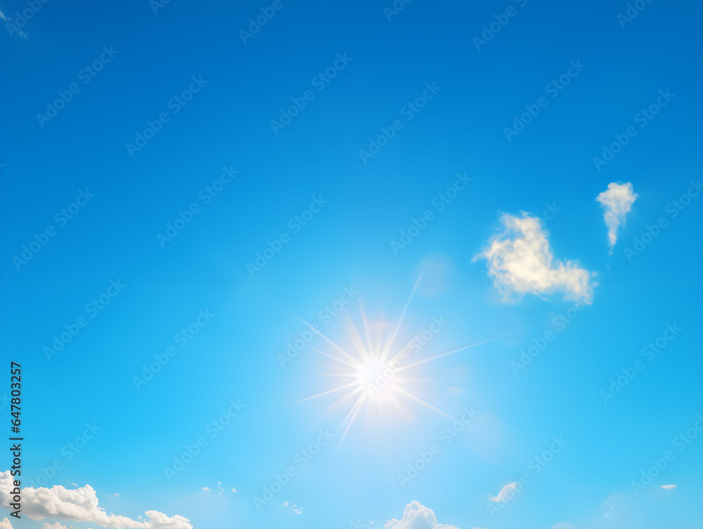 Simple sky gradient background with a few clouds, single cloud, sunny ...