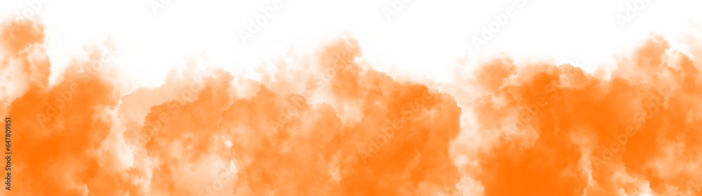 Orange clouds. Clouds with transparent background of orange color ...