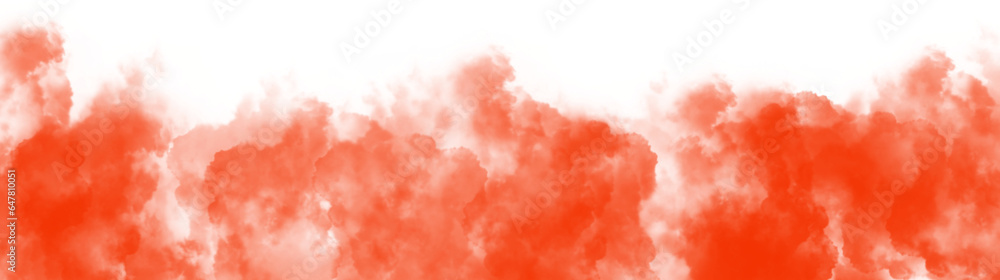 Red clouds. Clouds with transparent background of red color. Bottomless ...