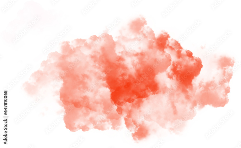 Red clouds. Clouds with transparent background of red color. Bottomless ...