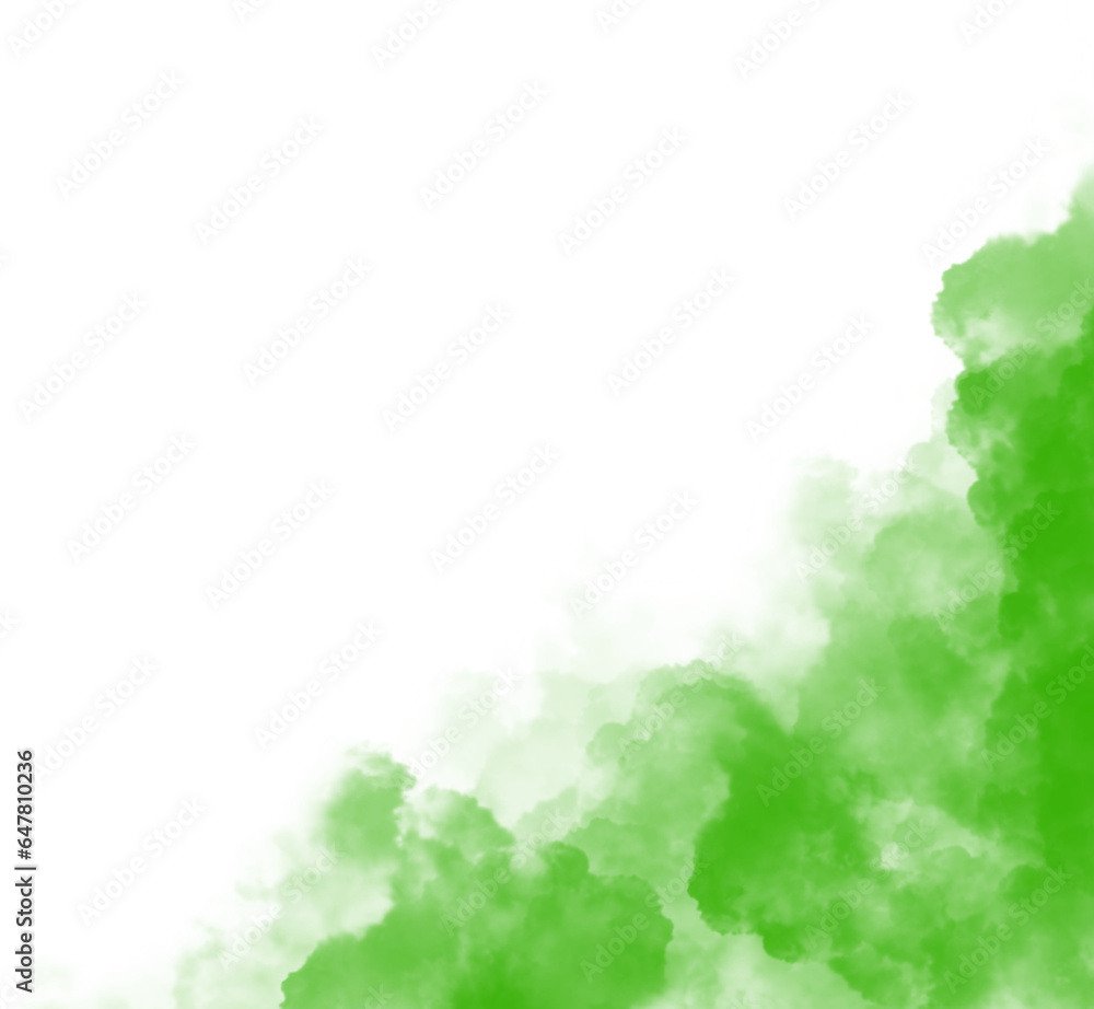 Green clouds. Clouds with transparent background of green color ...