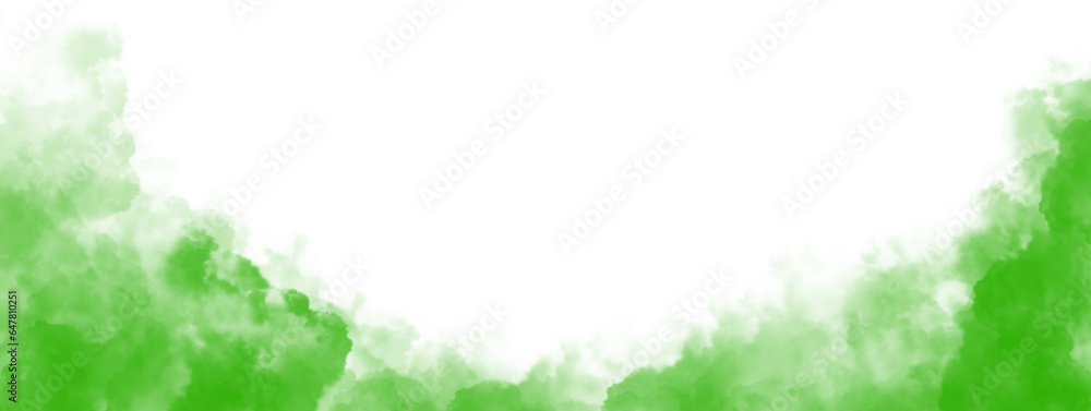 Green clouds. Clouds with transparent background of green color ...