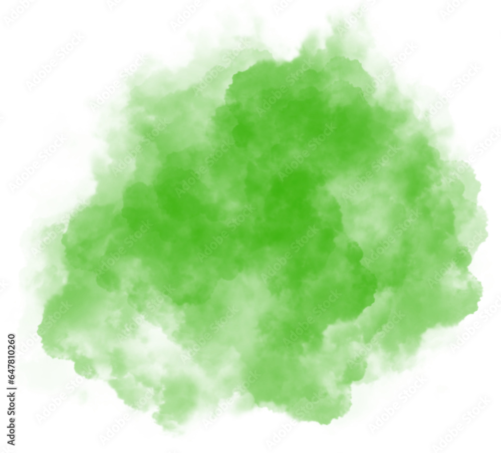 Green clouds. Clouds with transparent background of green color ...