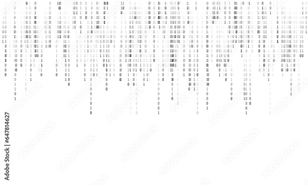Binary computer code. Cyber background constructed with numbers one and ...
