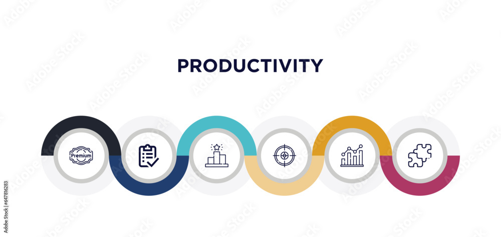 premium, done, competition, gun target, bar graph, puzzle piece outline ...
