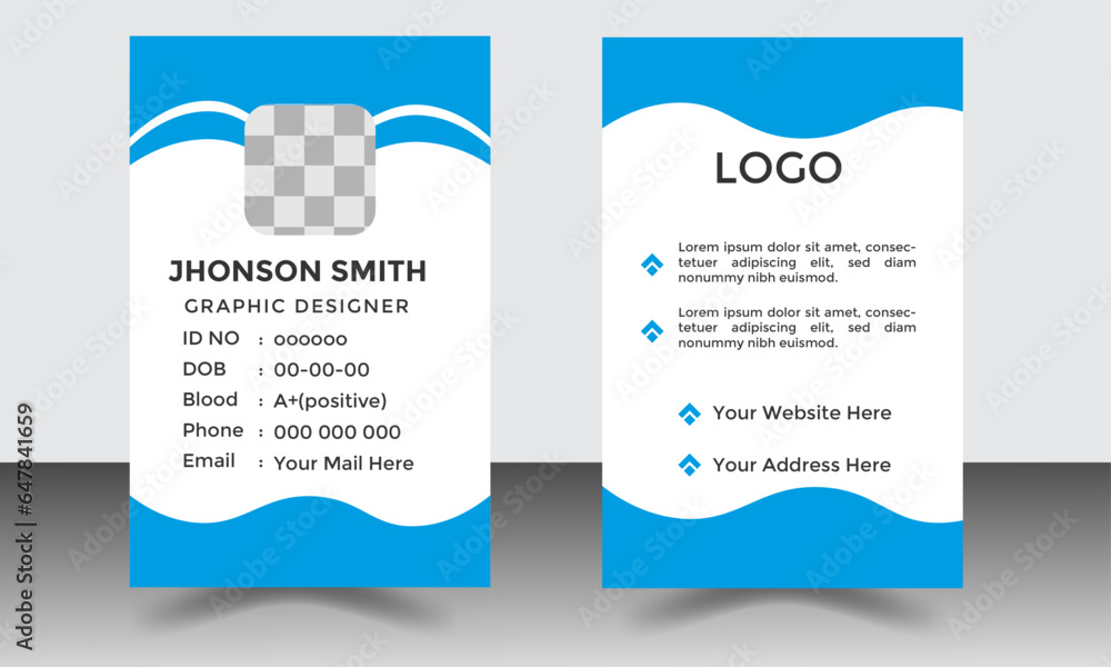 Simple, modern and creative corporate ID Card design template for ...