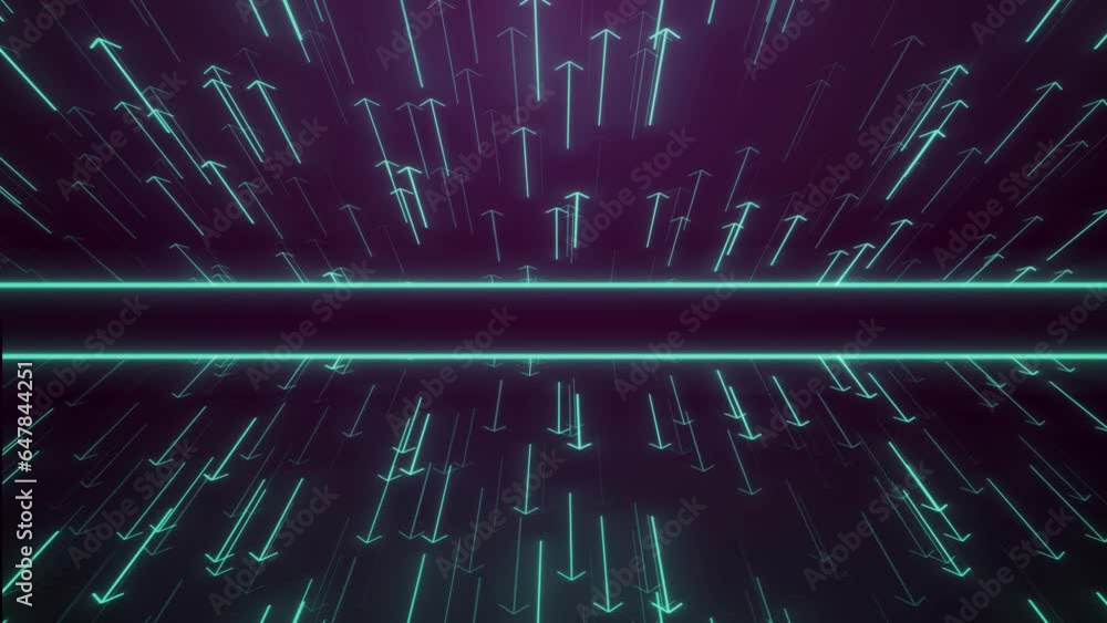 Si Fi Retro Arrow Motion Design Bg, Retro Animation With Neon Arrow ...