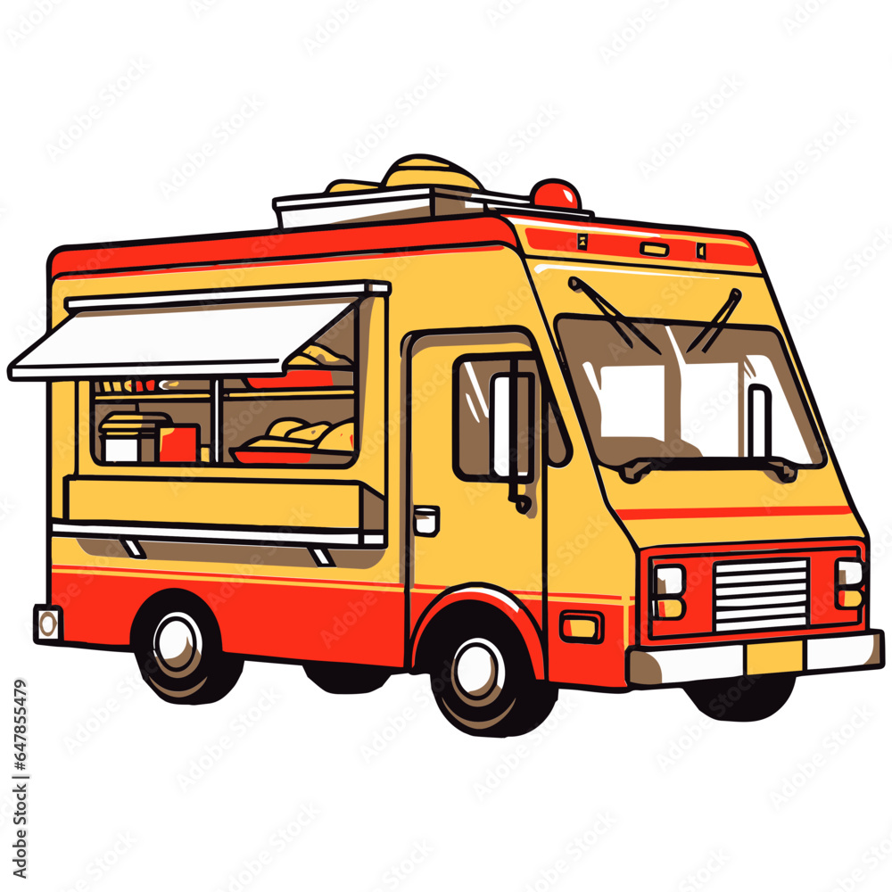 Food Truck Vector, Small Business Clipart, SVG, illustration Stock ...