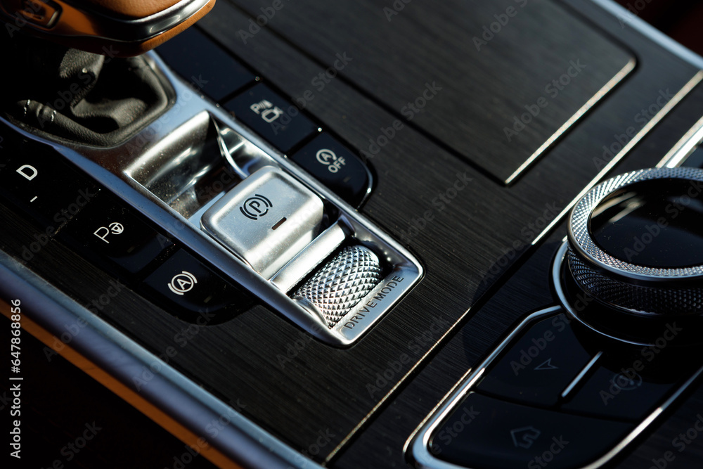 driver assistance system buttons and electronic parking brake in a ...