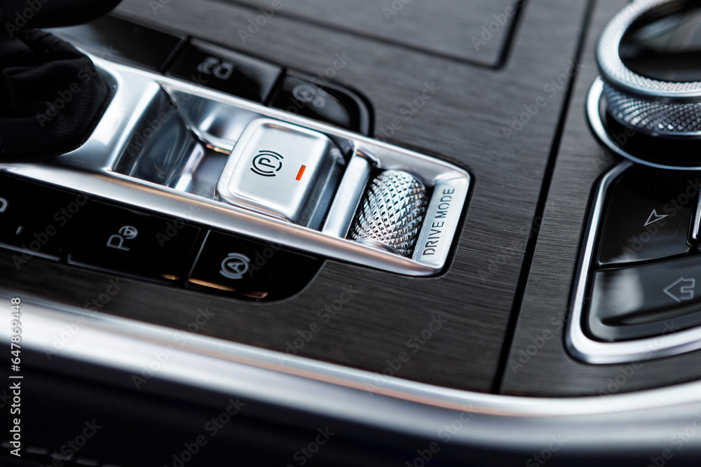 Drive mode control buttons are silver. button for disabling the ...