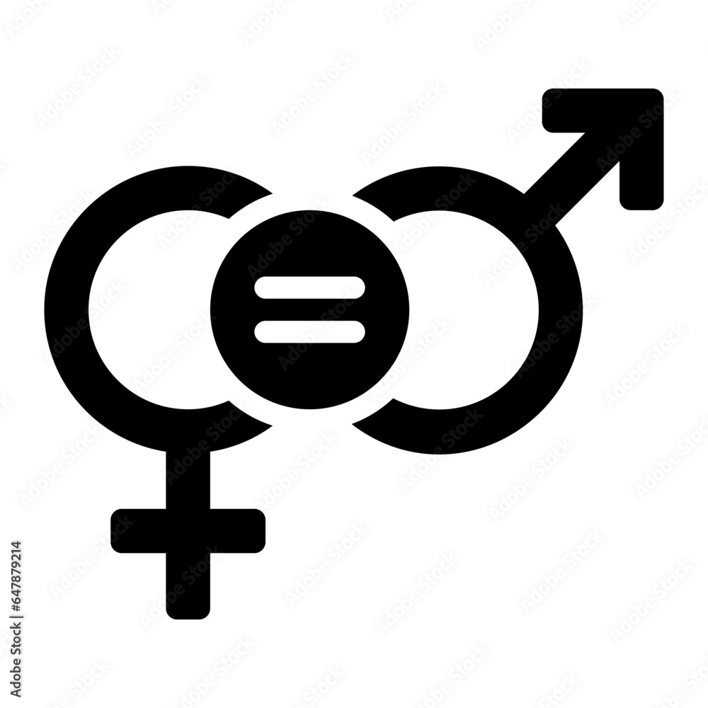Gender Equality outline icon Stock Vector | Adobe Stock