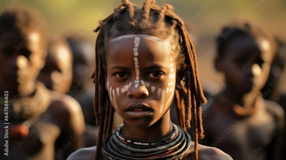 Ethnic groups of Africa, Tribe, kids from a African tribe with cultural ...
