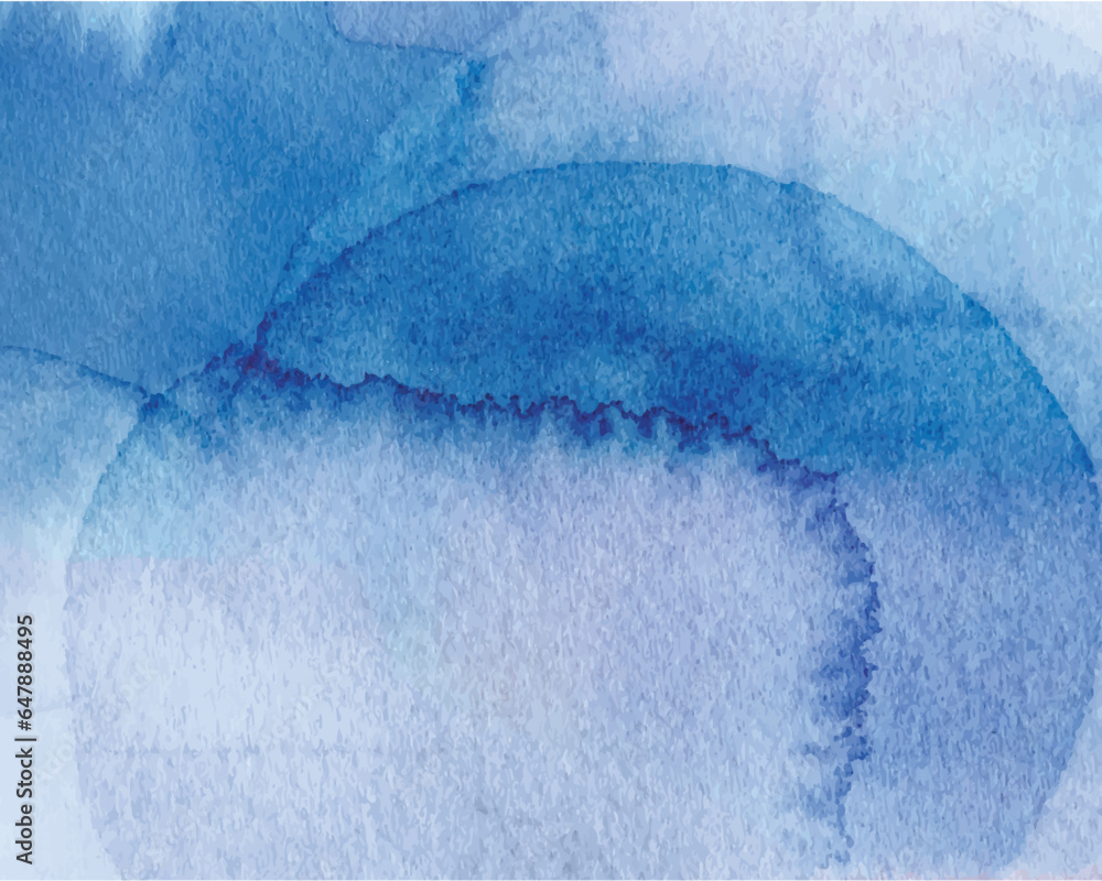 Abstract blue watercolor background. Watercolor painting on paper ...