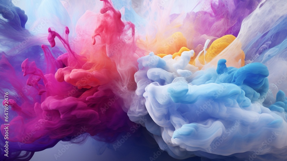 Create a stunning abstract explosion of colors in layered textures ...