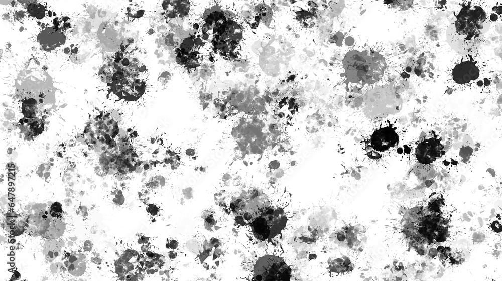 Black paint stains with transparent background. Splash background with ...