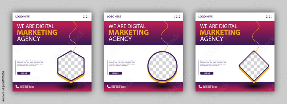 Corporate and digital business marketing promotion post design or ...