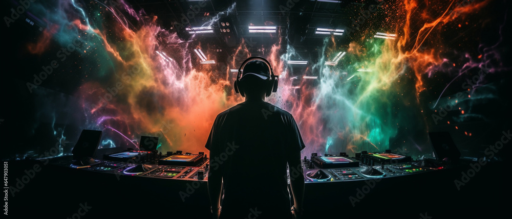 immerse yourself in the vibrant world of a DJ concert celebration. Feel ...