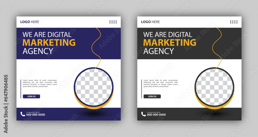 Corporate and digital business marketing promotion post design or ...
