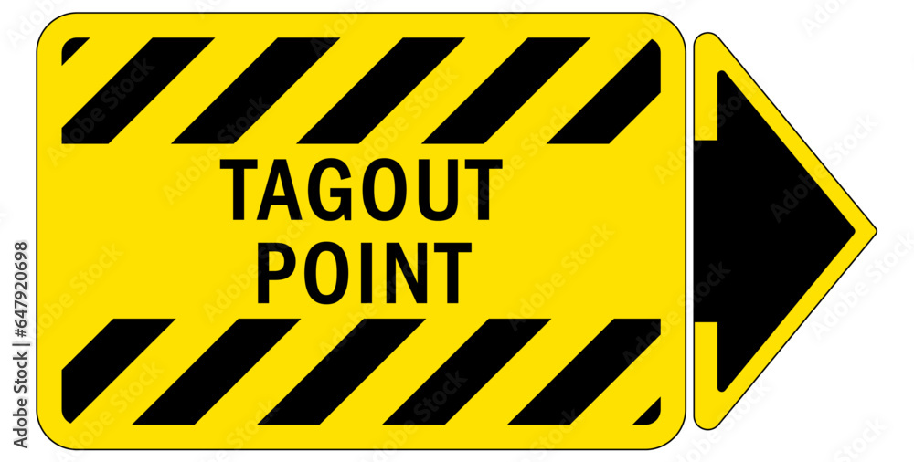 Lock out point sign and labels tagout point Stock Vector | Adobe Stock