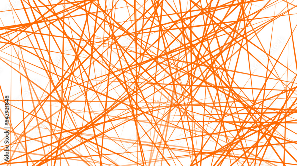 Orange lines. Messy orange color lines print with transparent ...