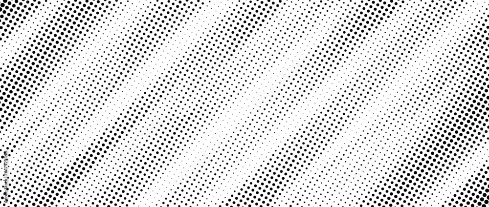 Halftone diagonal stripe texture. White and black oblique faded ...
