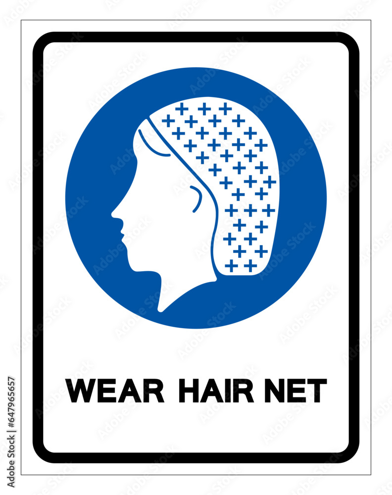 Wear Hair Net Symbol Sign, Vector Illustration, Isolate On White ...