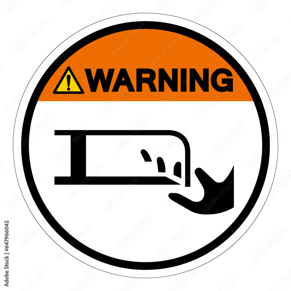 Warning Cutting Of Finger Hazard Symbol Sign, Vector Illustration ...