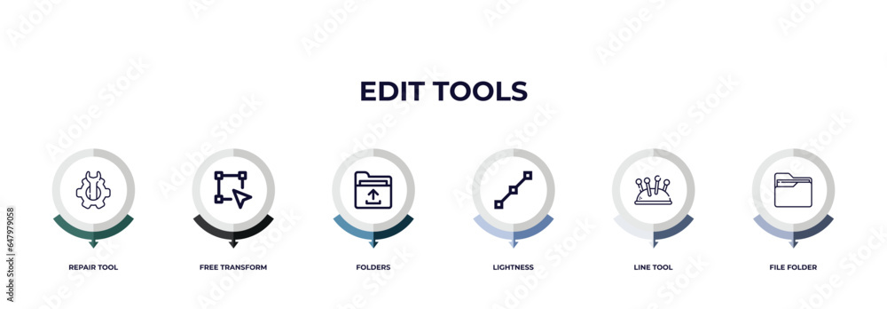repair tool, free transform, folders, lightness, line tool, file folder ...