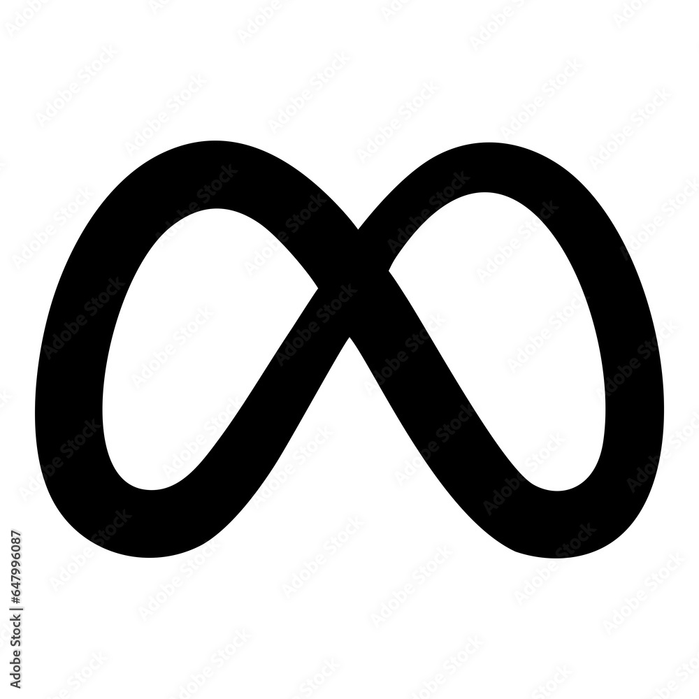 meta logo black transparent png Stock Photo | Adobe Stock