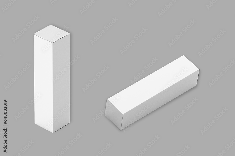 Lipstick Box Template, Paperboard Box, Cosmetic Box Design, white ...