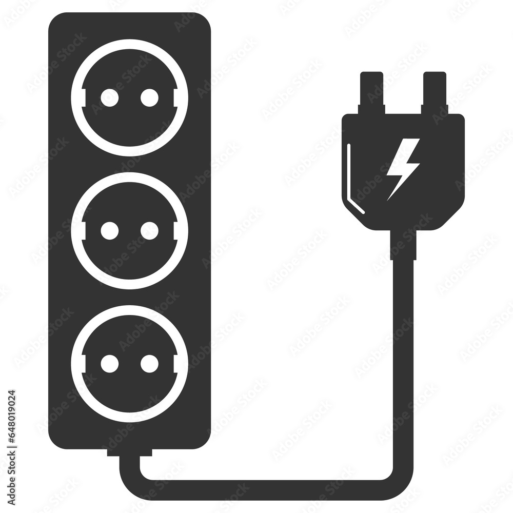 Vector illustration of plugins icon in dark color and transparent ...