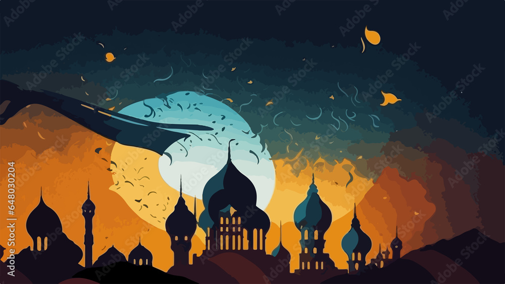 Islamic mosque background for prayers, posters and wallpapers. Stock ...