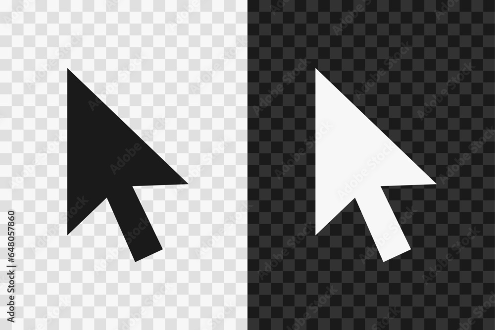 Computer mouse cursor silhouette icon, vector glyph sign. Mouse cursor ...