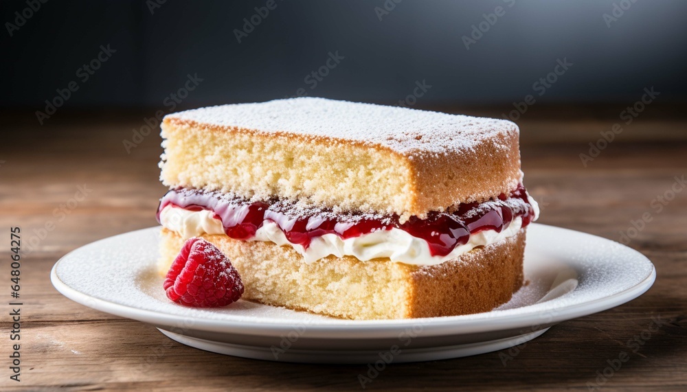 Victoria Sponge Cake: A classic British cake consisting of two layers ...
