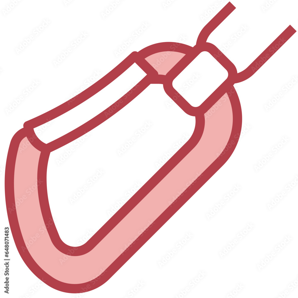 CARABINER filled outline icon,linear,outline,graphic,illustration Stock ...
