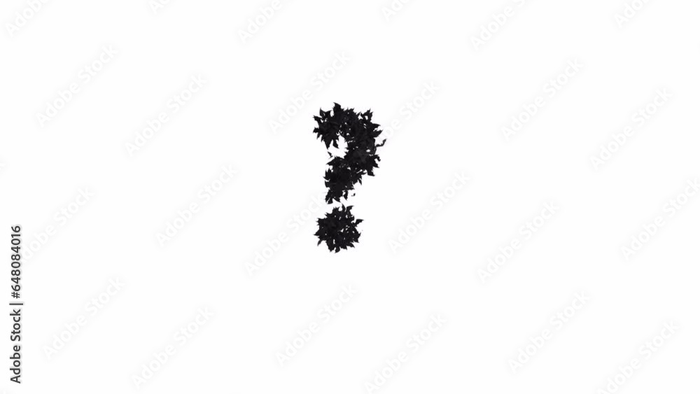 Animated Halloween Typeface Formed Of Flying Bats the Character ...