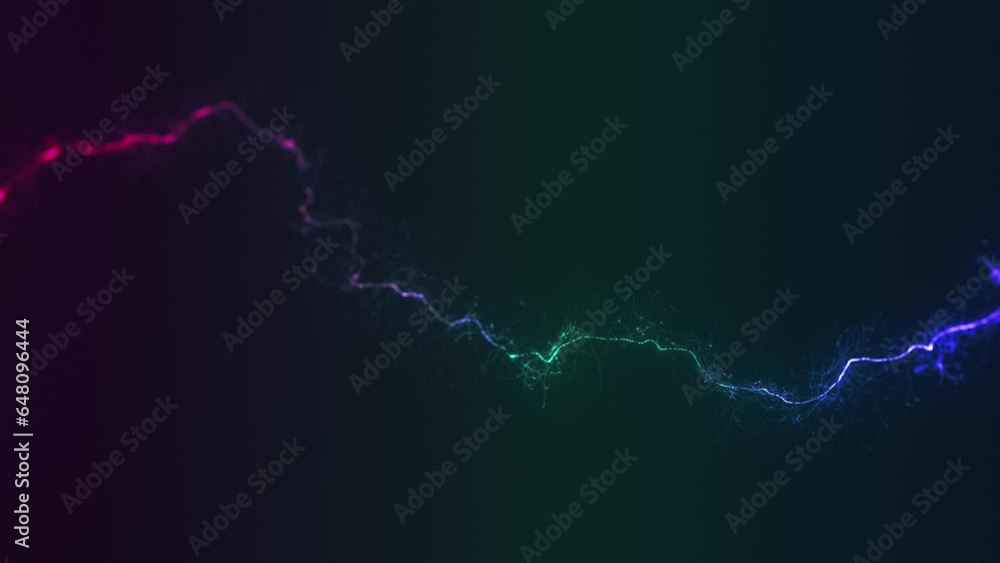 Wideo Stock: 3d Glowing Distorted Light String/ 4k animation of an ...