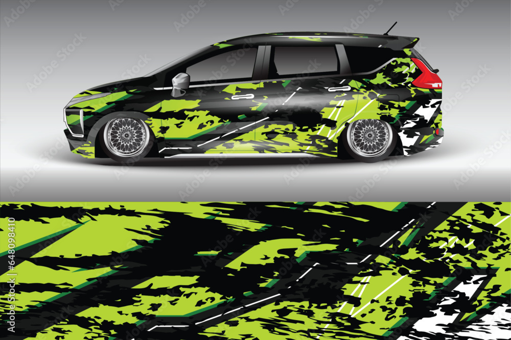 Car sticker design vector. Graphic abstract line racing background kit ...