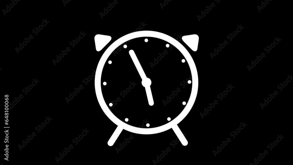 Vidéo Stock Time lapse 2d clock animated. first spinning clocks hand ...