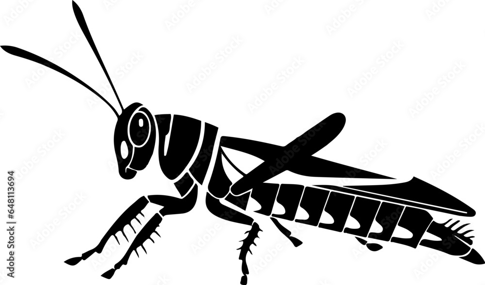 Desert Locust Silhouette Icon Stock Vector | Adobe Stock
