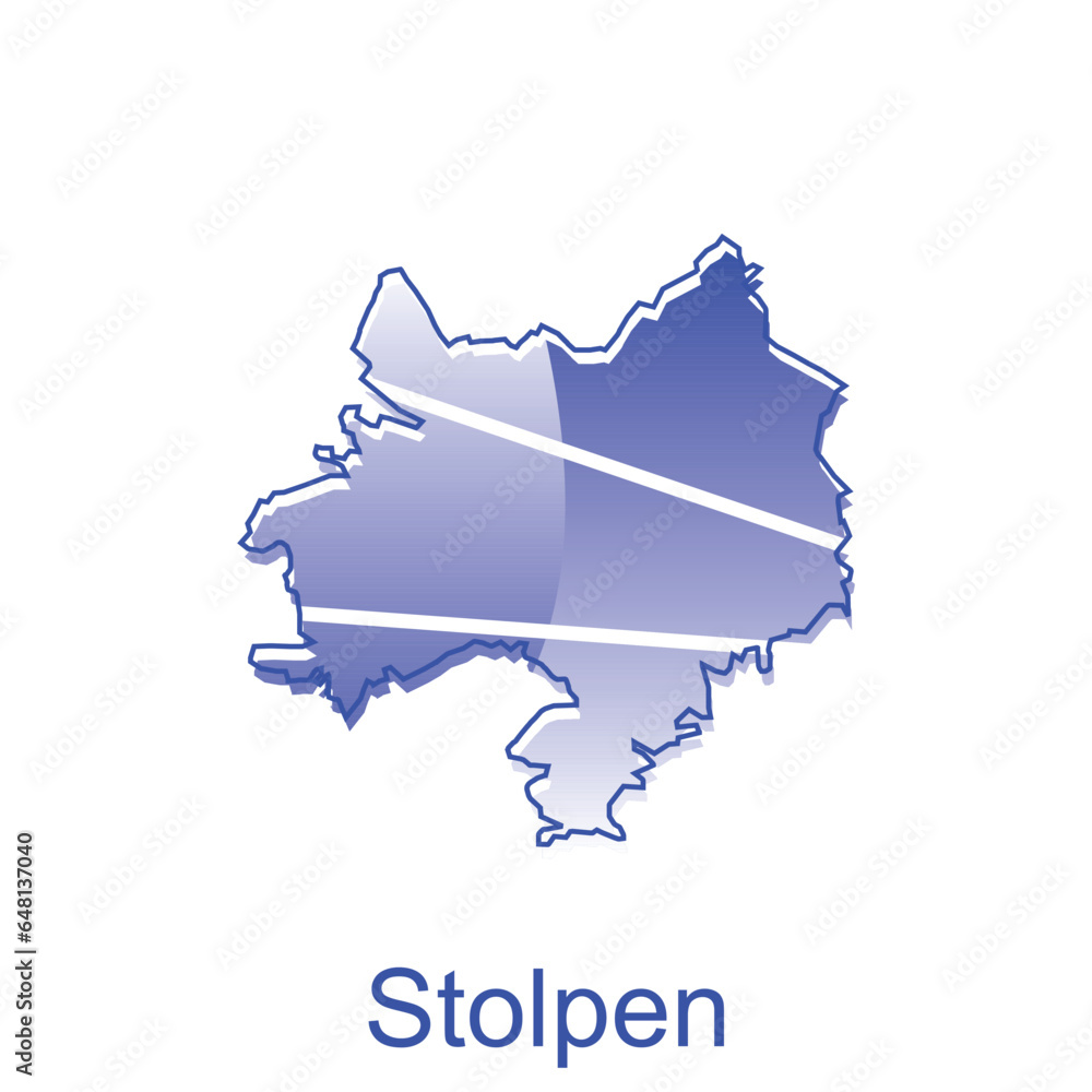 Vetor de Stolpen City Map Illustration Design, World Map International ...