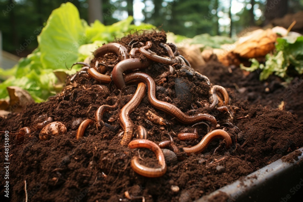 Using worms to decompose organic waste into nutrient-rich compost ...