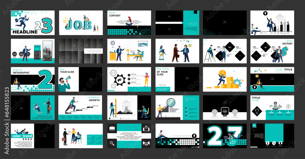 Business presentation, powerpoint, infographic design template ...