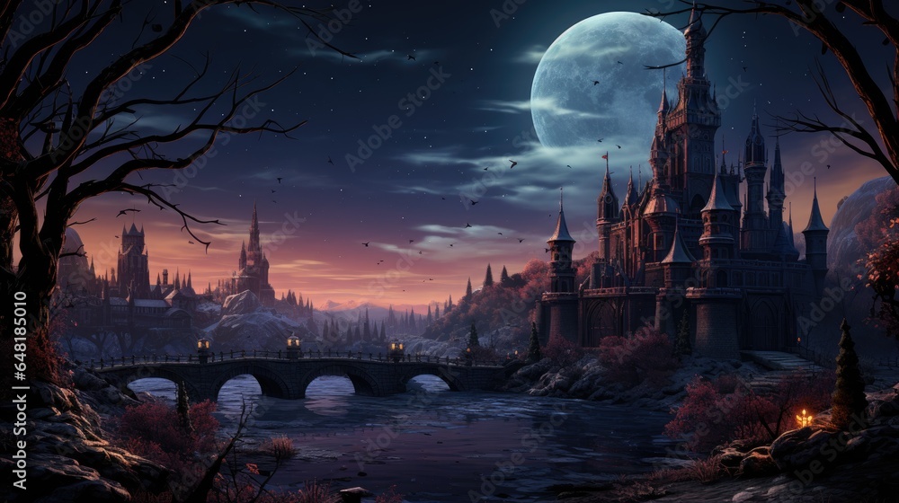 Medieval Castle: Game Menu Background Stock Illustration | Adobe Stock